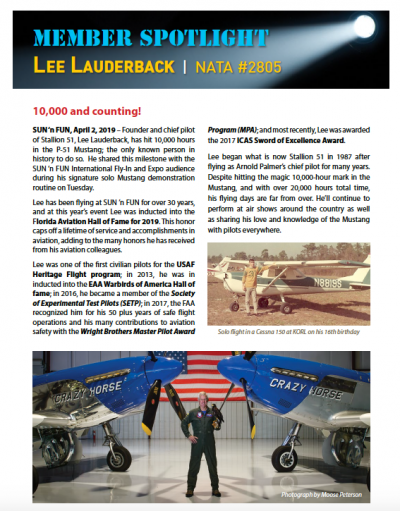 10 Grand and Counting-Lee Lauderback reaches 10,000 hours in the ...